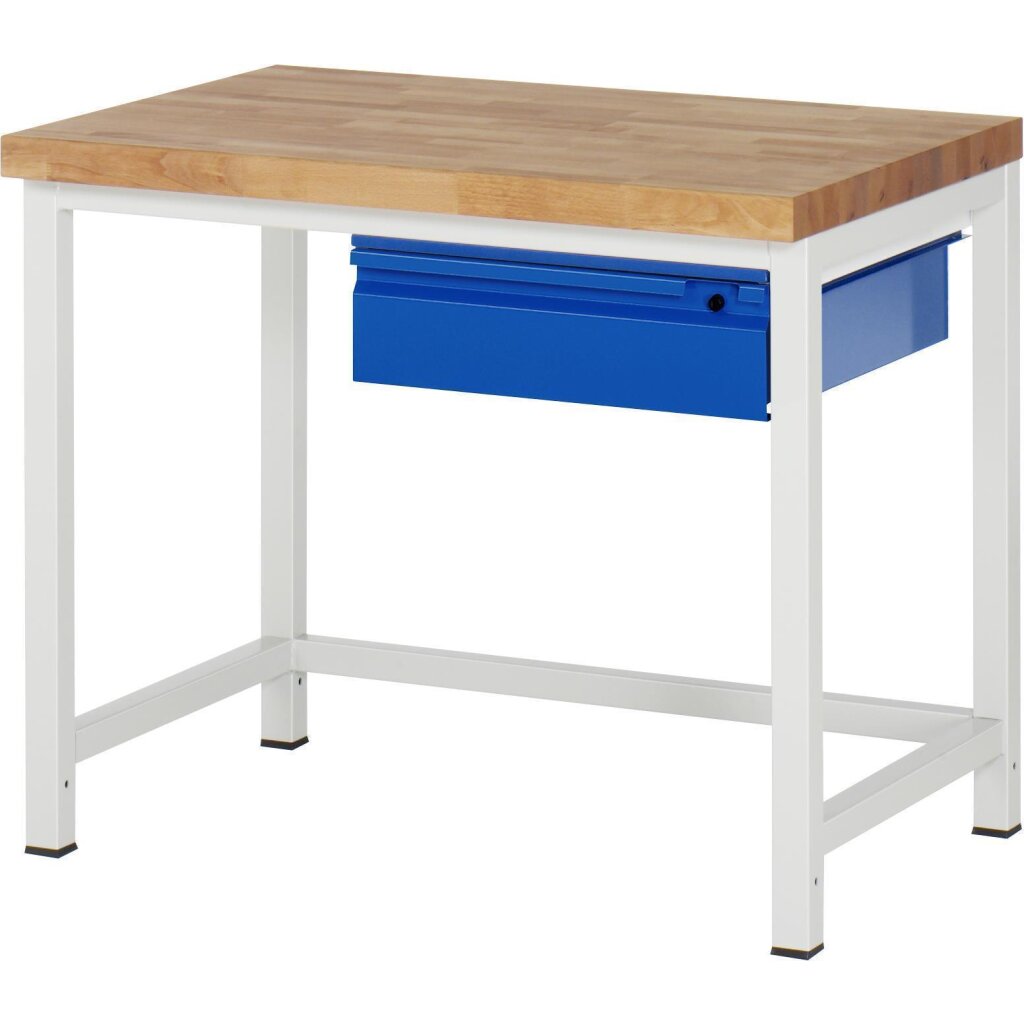 Werkbank mit Schublade- Serie Basel, Breite: 100 cm, ohne Höhenverste ...