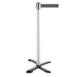 Personenleitsystem 'P-Line Compact' Gurt Farbe grau Pfosten Farbe wei ...